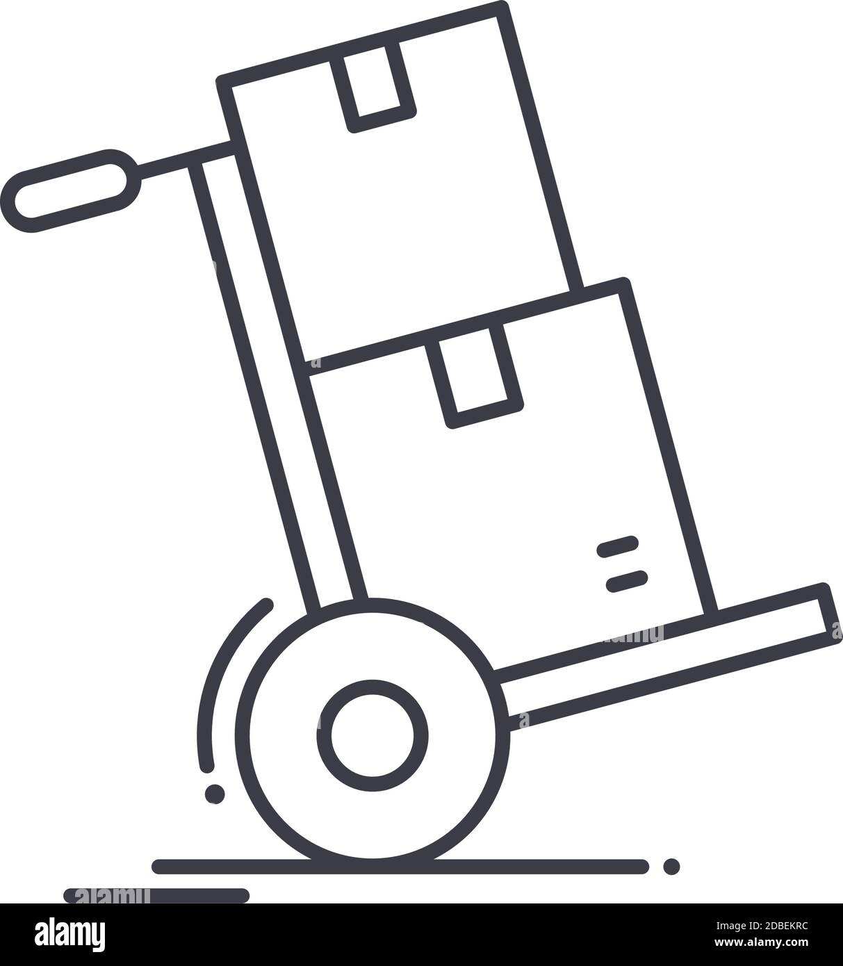 Product delivery icon, linear isolated illustration, thin line vector ...