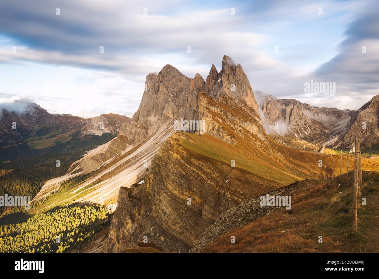 Wonderful landscape, Seceda peak of the Dolomites Alps in Italy Stock ...