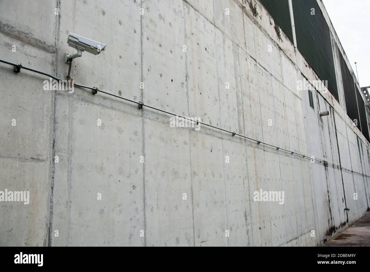 CCTV camera or surveillance operating with electric door in back Stock ...