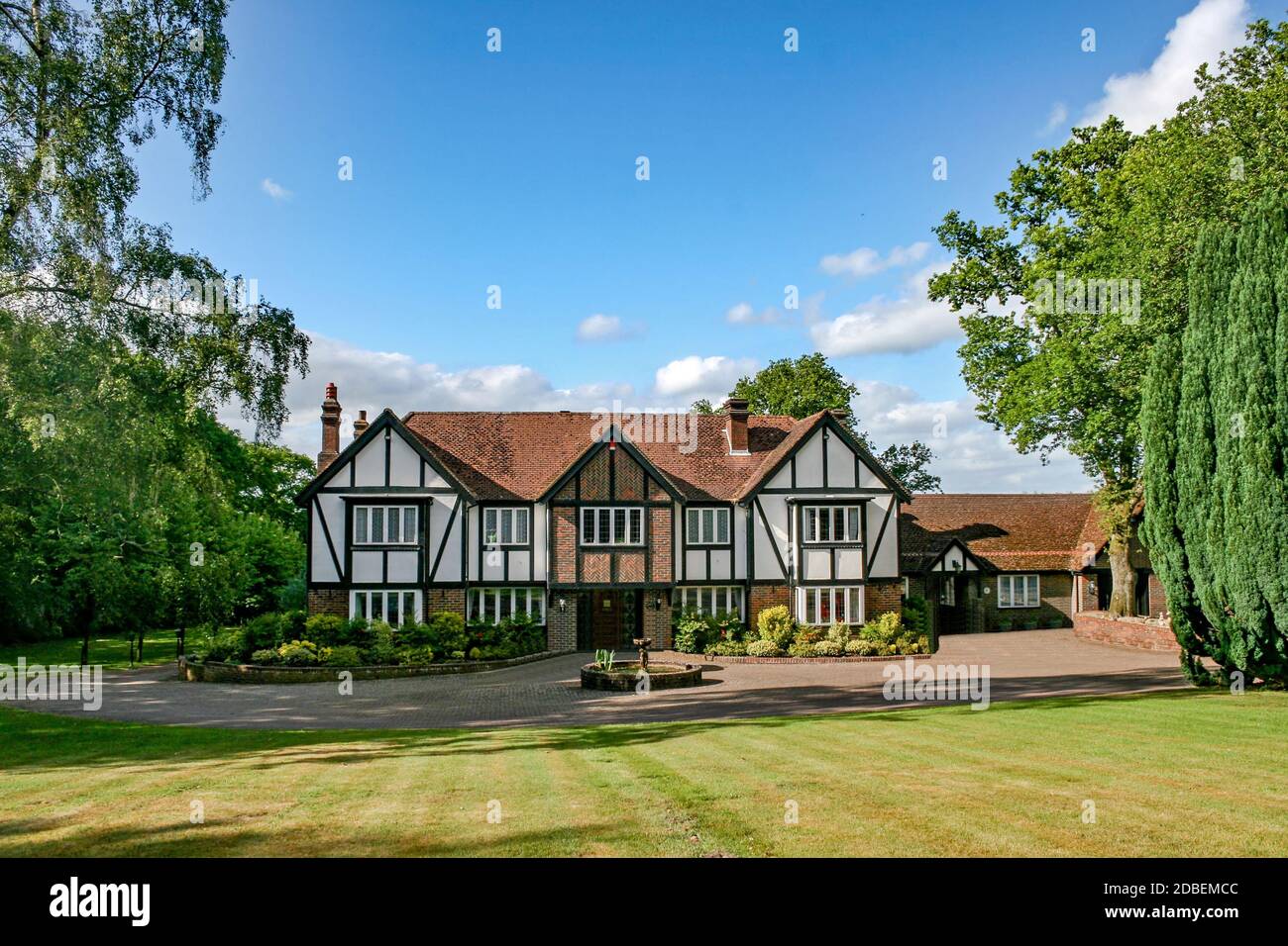 A large estate home, tudor style, in the UK Stock Photo - Alamy