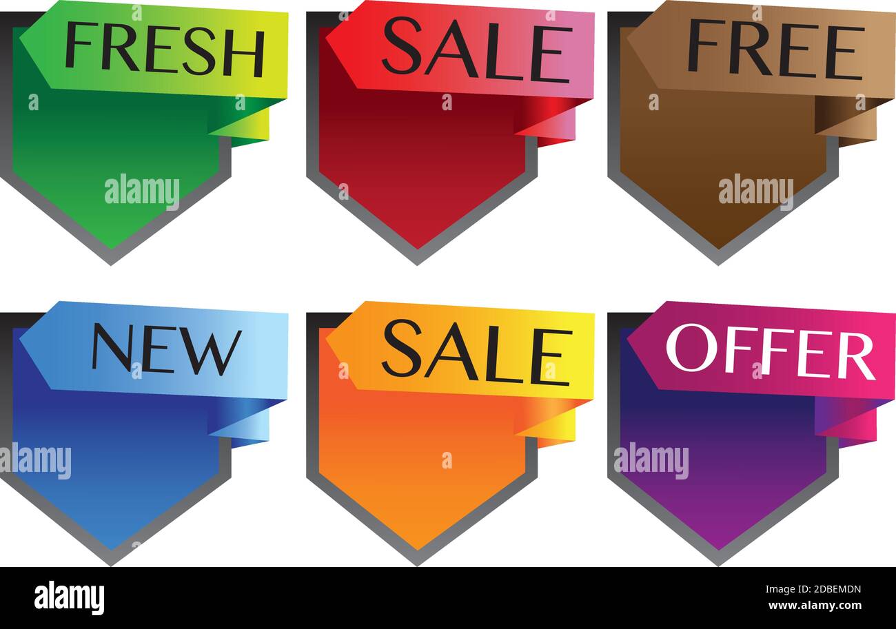 Vector illustration of sale labels with own area for copy Stock Vector ...