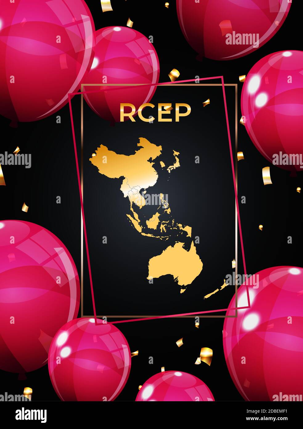 Holiday concept Modern Regional Comprehensive Economic Partnership RCEP ...