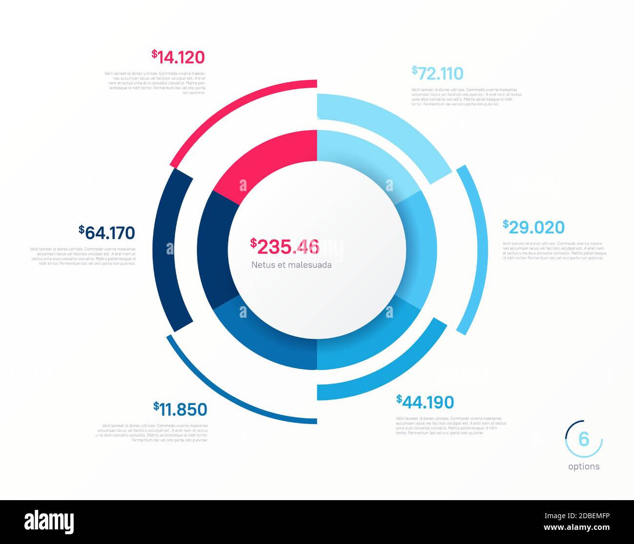 Six steps process chart Cut Out Stock Images & Pictures - Alamy