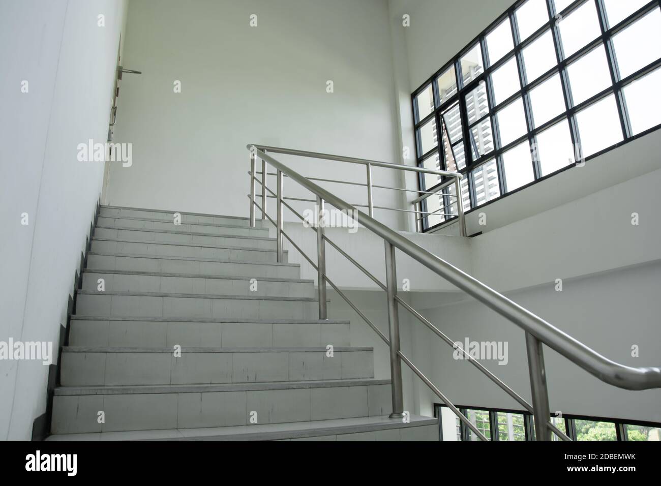 Emergency Staircase building Stock Photo - Alamy