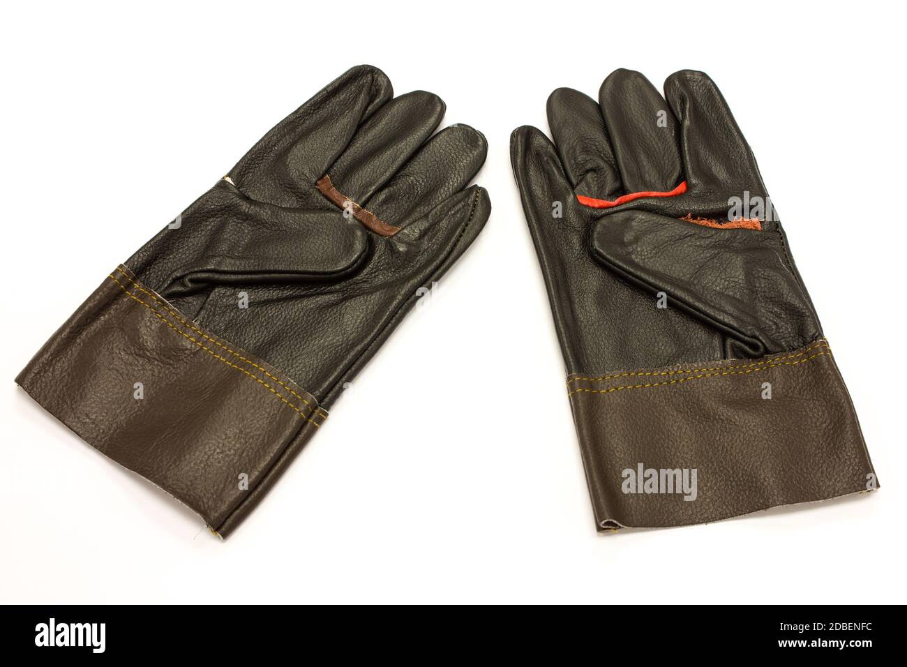 Leather Gloves for Technician work safety Stock Photo - Alamy