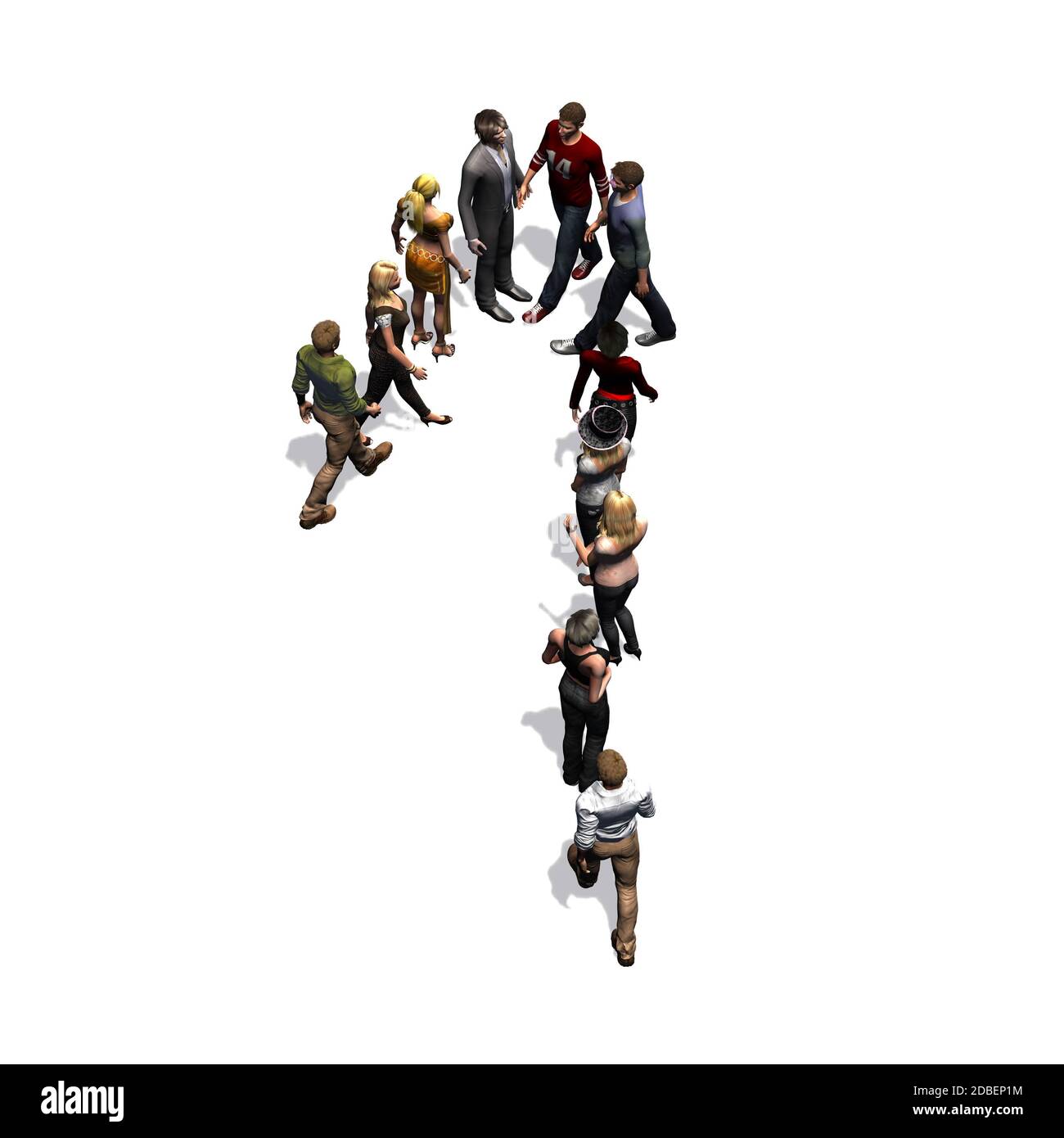 people - arranged in number 1 with shadow Stock Photo - Alamy