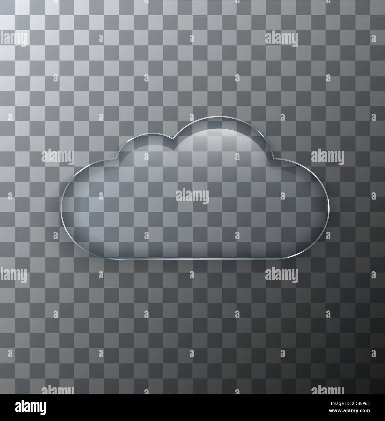 Vector modern transparent cloud glass plate with shadow on sample ...
