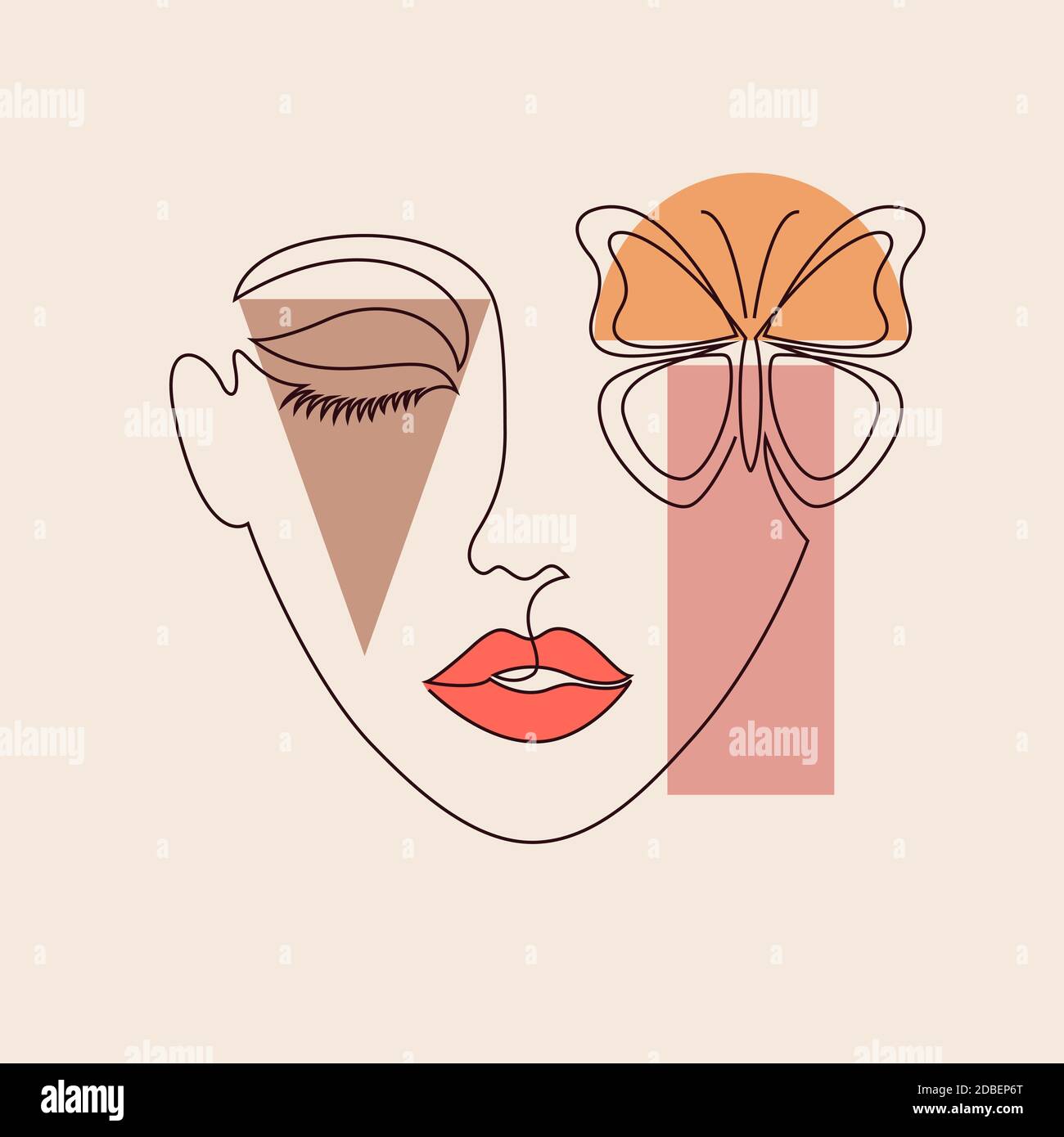 minimal woman face Stock Vector Image & Art - Alamy