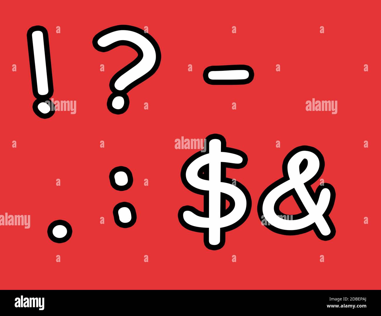 Illustrated font punctuation mark question mark against neutral ...