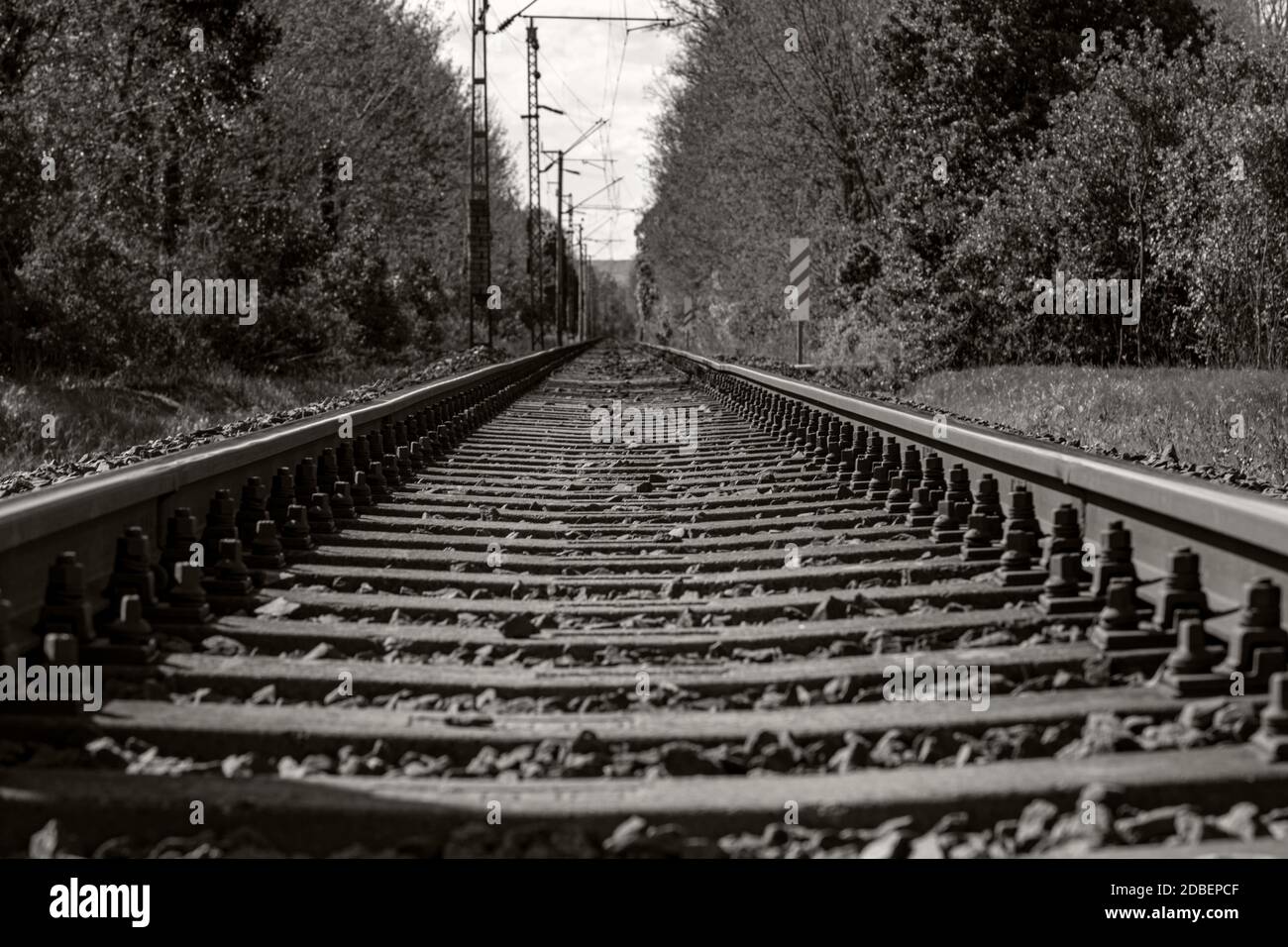 Train track landscape hi-res stock photography and images - Alamy