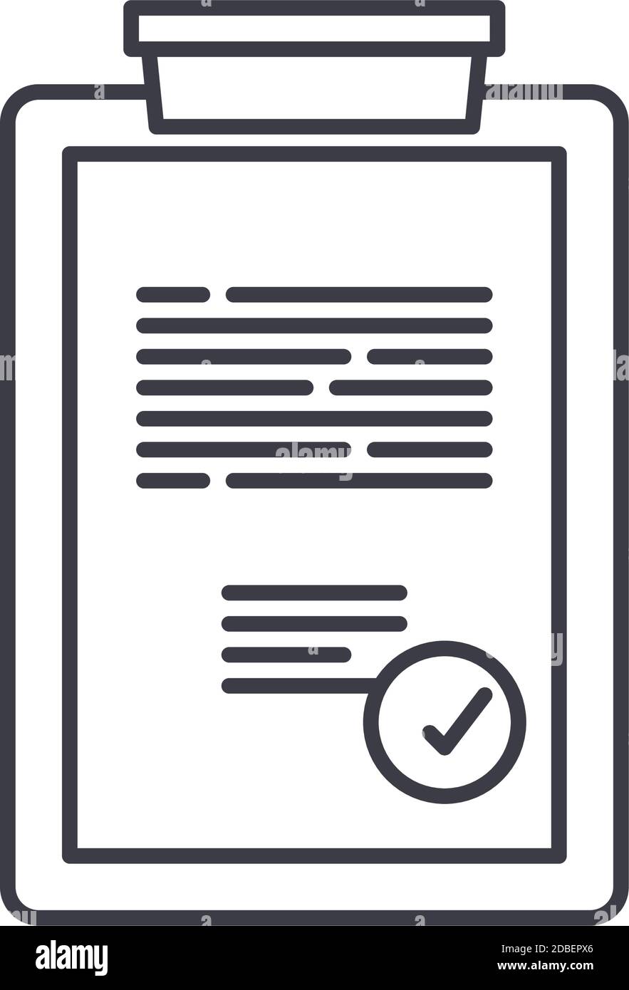 Complaint report icon, linear isolated illustration, thin line vector ...