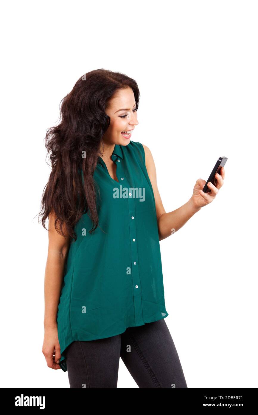 Fashion model woman face profile Cut Out Stock Images & Pictures - Alamy