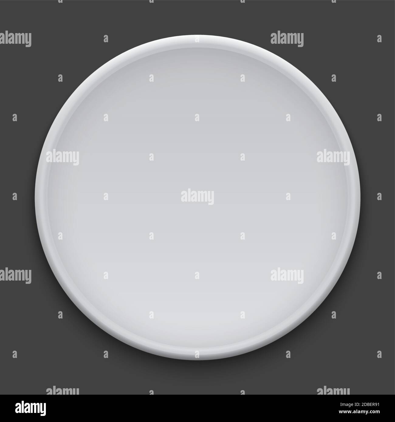 vector modern dish plate on white background Stock Vector Image & Art ...