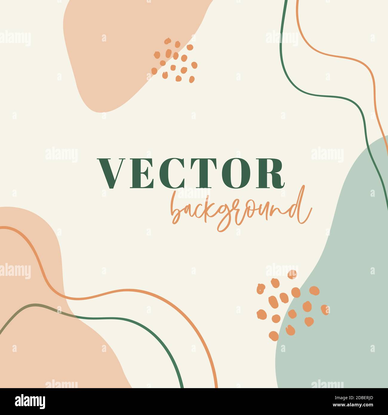 Vector organic abstract background for social media with copy space for ...