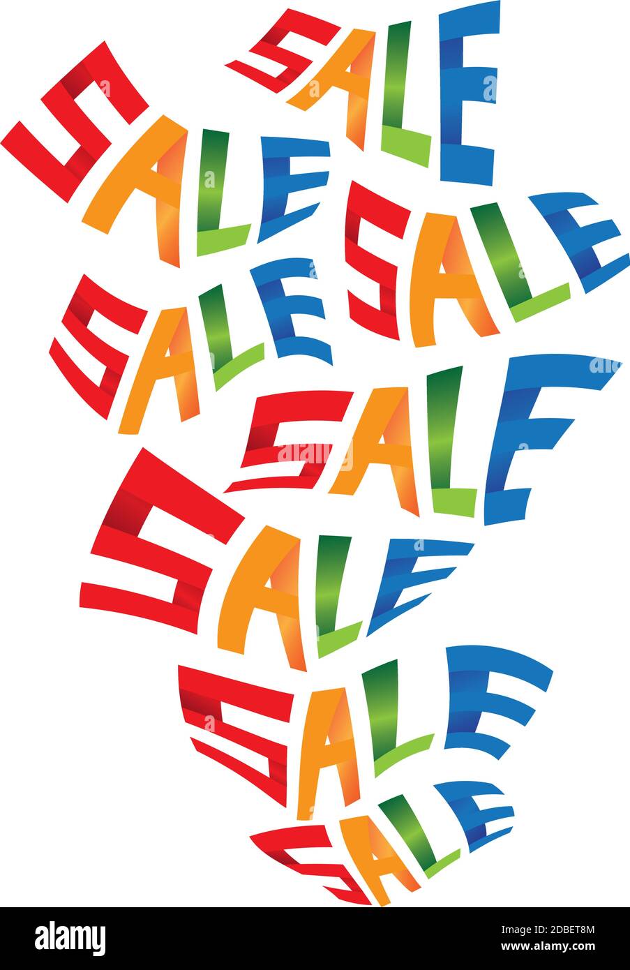 Vector illustration of paper sale text flying Stock Vector Image & Art ...