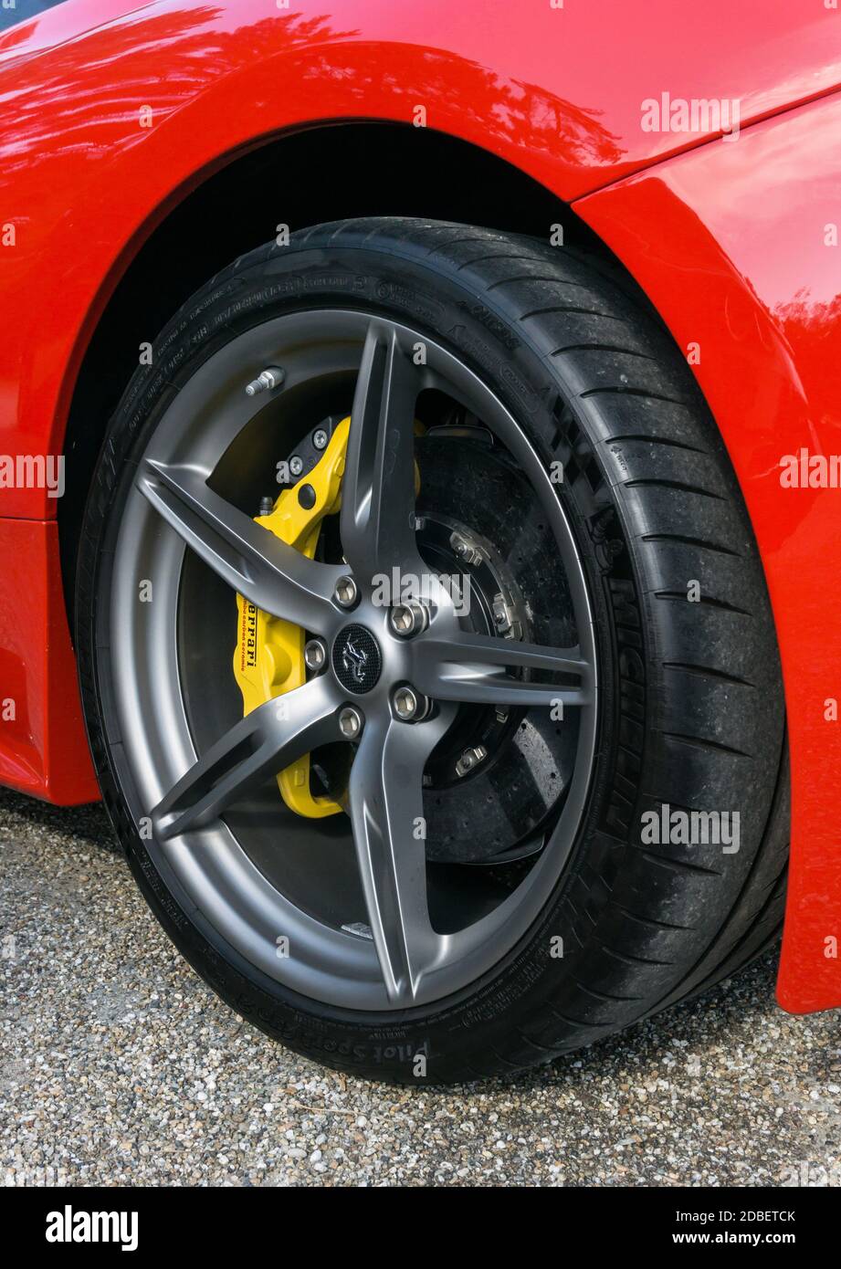 Dark Gray Car With Rims