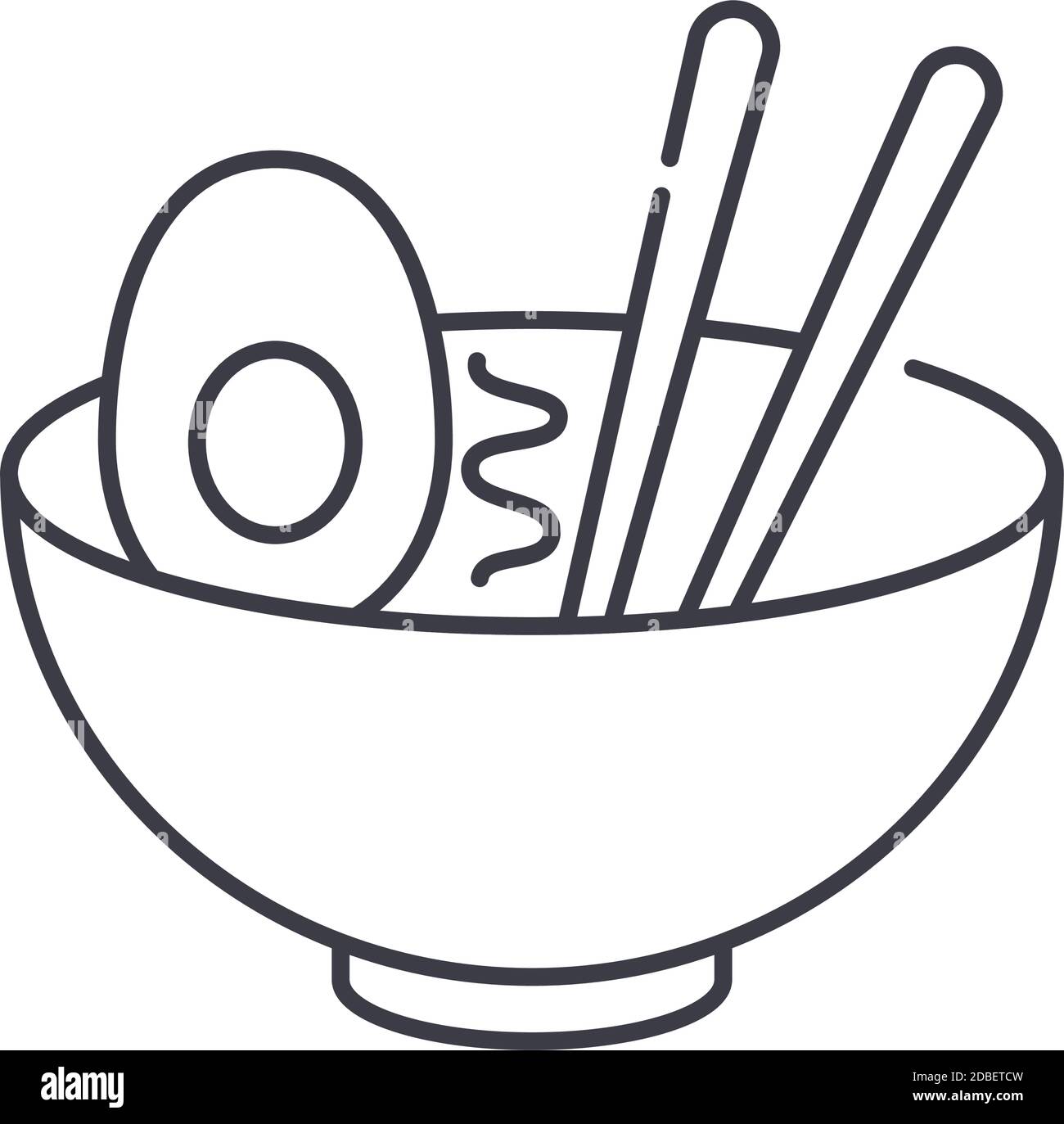 Ramen icon, linear isolated illustration, thin line vector, web design ...