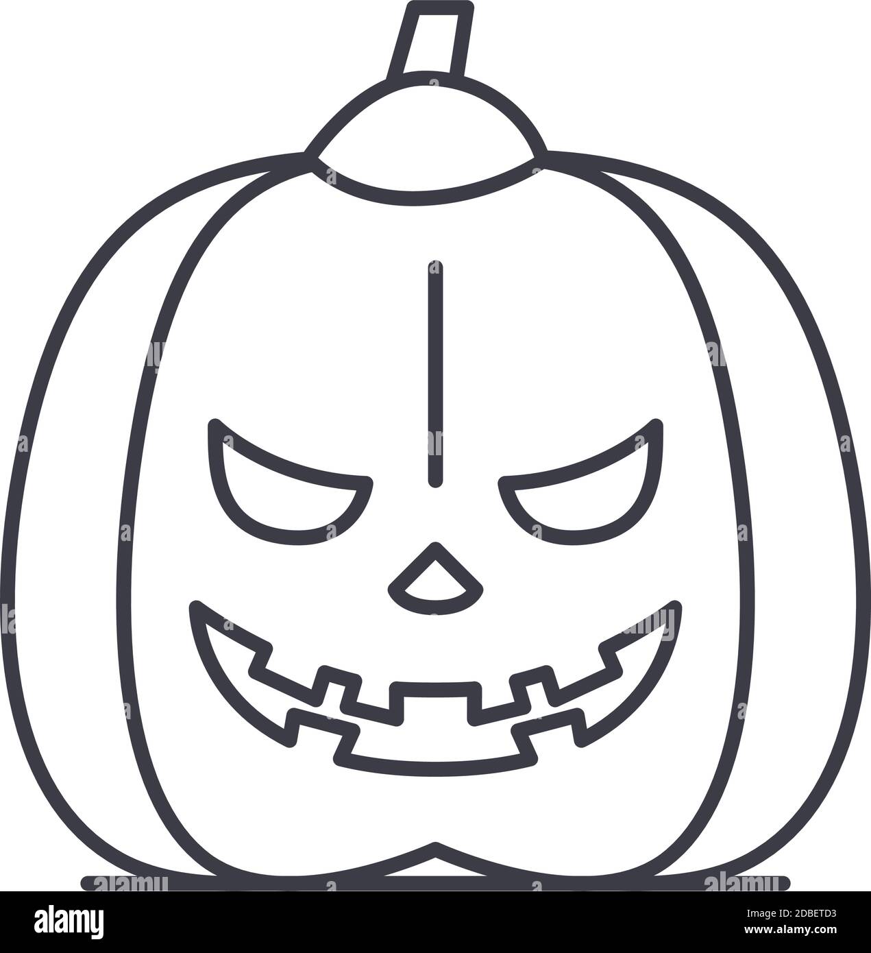 Pumpkin pie icon, linear isolated illustration, thin line vector, web ...