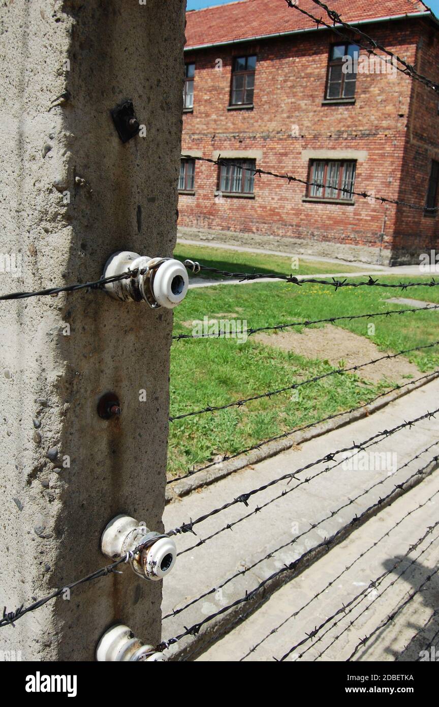 Exterior of barracks at Auschwitz concentration camp Stock Photo - Alamy