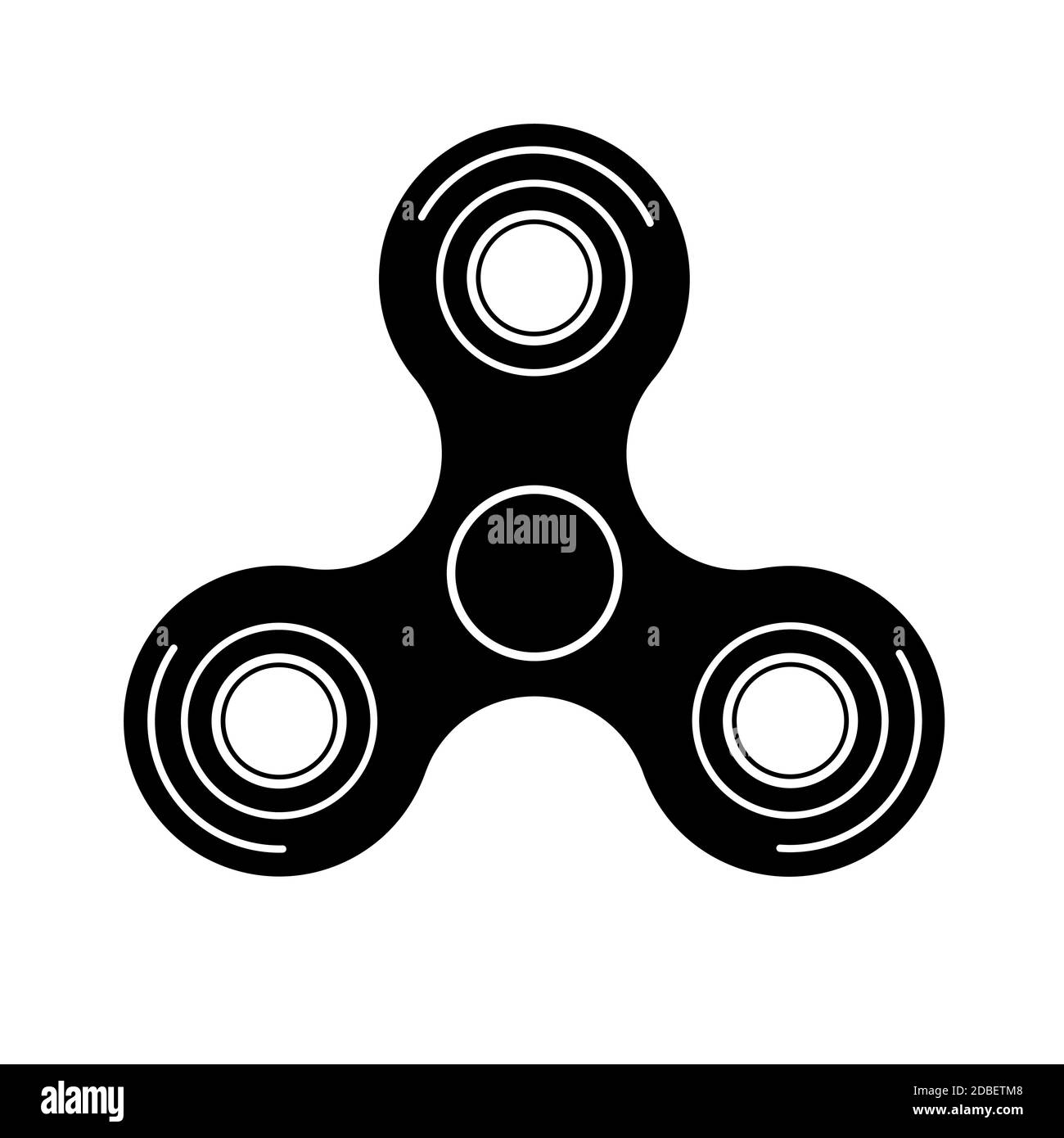 Vector modern spinner black icon on white background. Logo symbol Stock ...