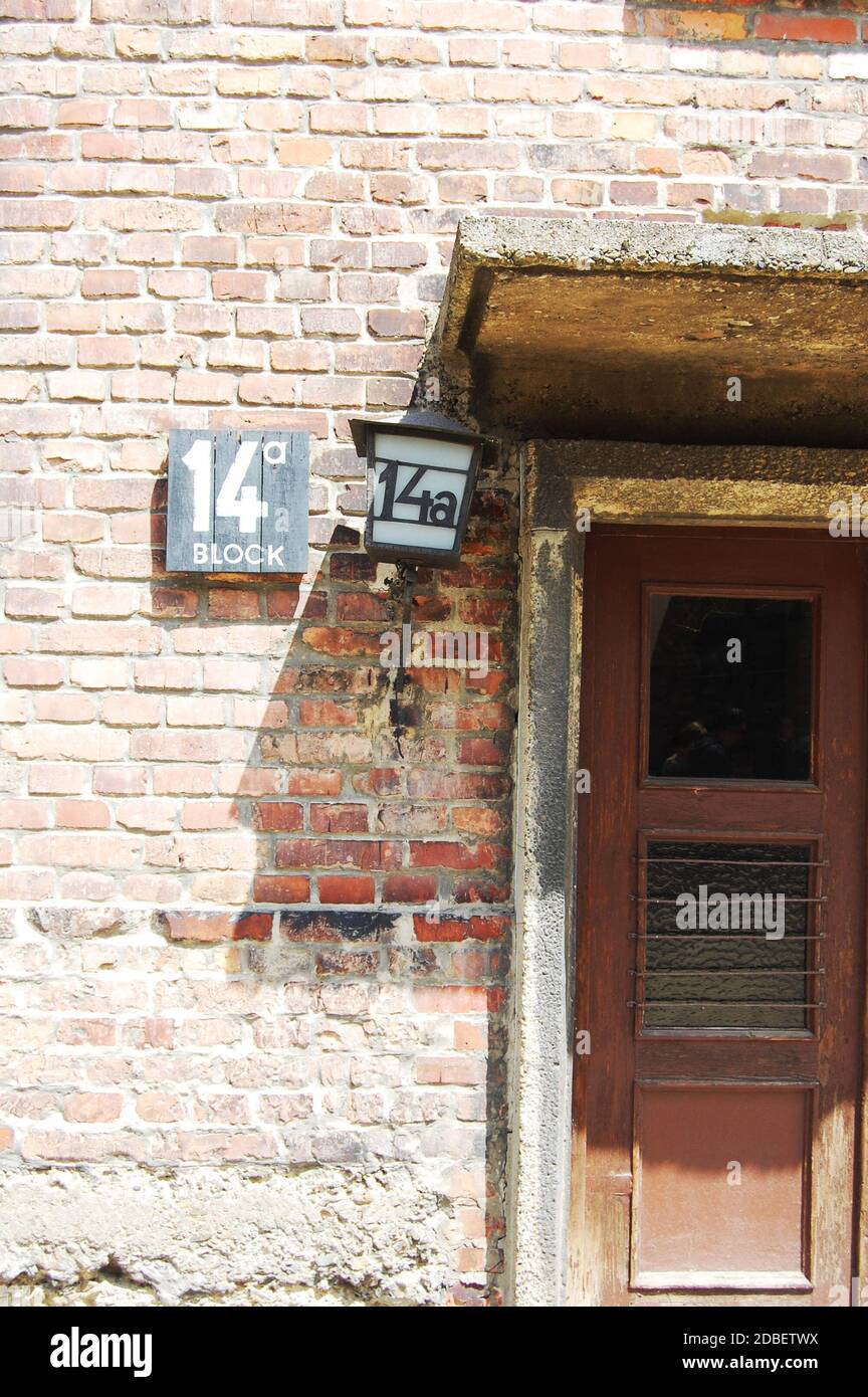 Block 14a at Auschwitz concentration camp Stock Photo - Alamy