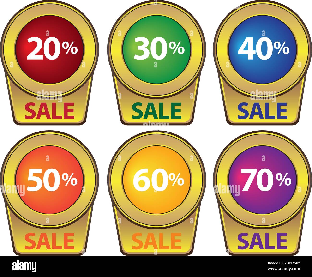 Promotional Sale Labels with messages. Vector illustration Stock Vector ...