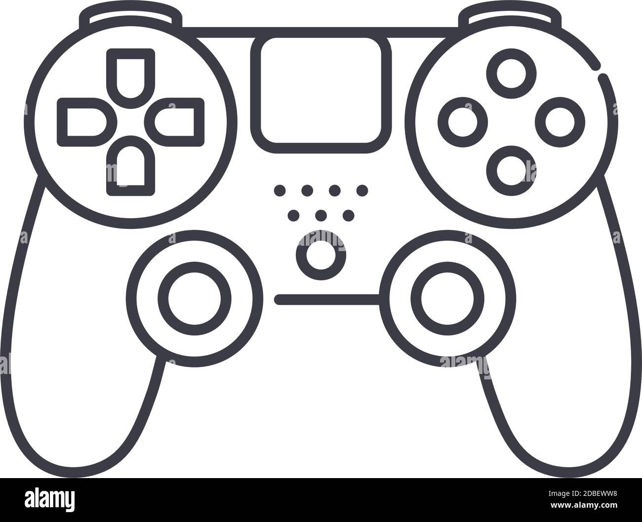 Joystick concept icon, linear isolated illustration, thin line vector ...