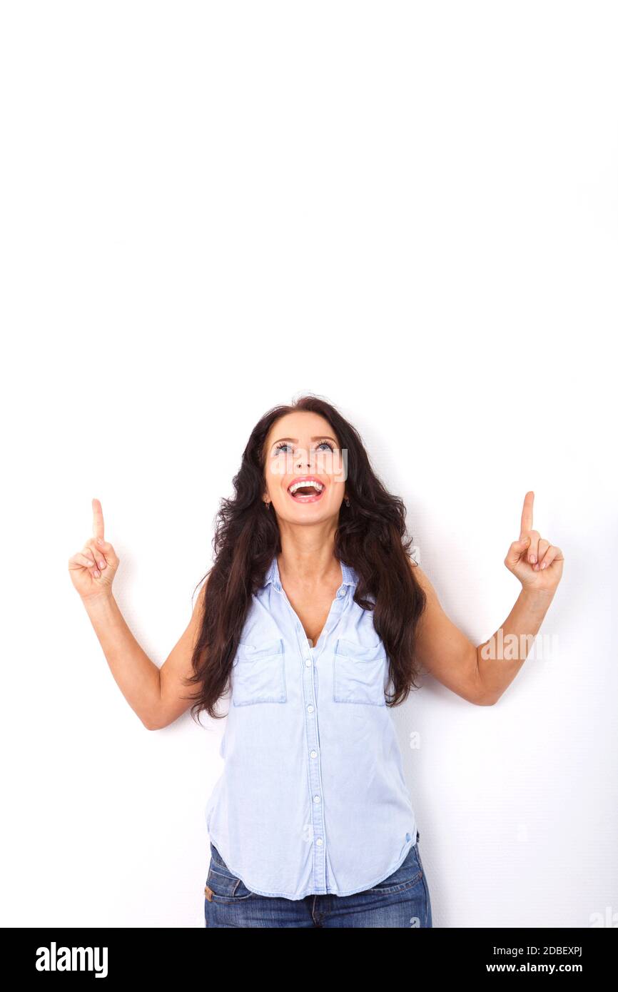 Older woman middle finger up hi-res stock photography and images - Alamy
