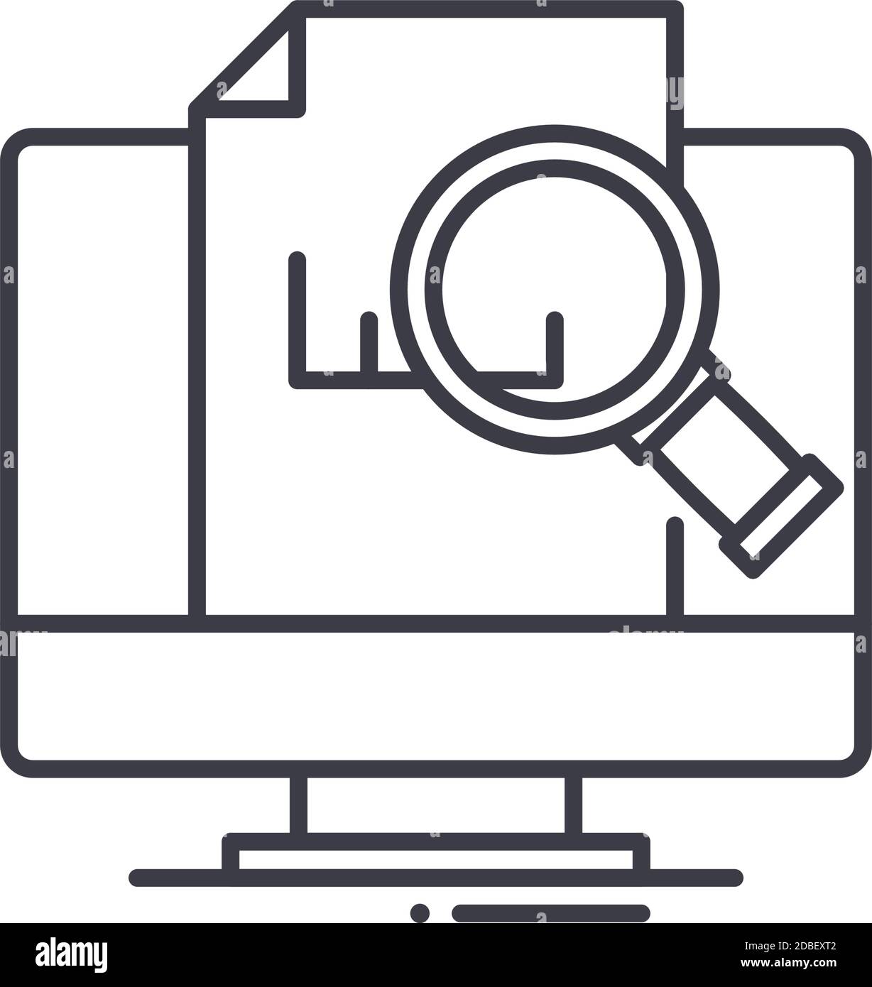 Competitor analysis icon, linear isolated illustration, thin line ...