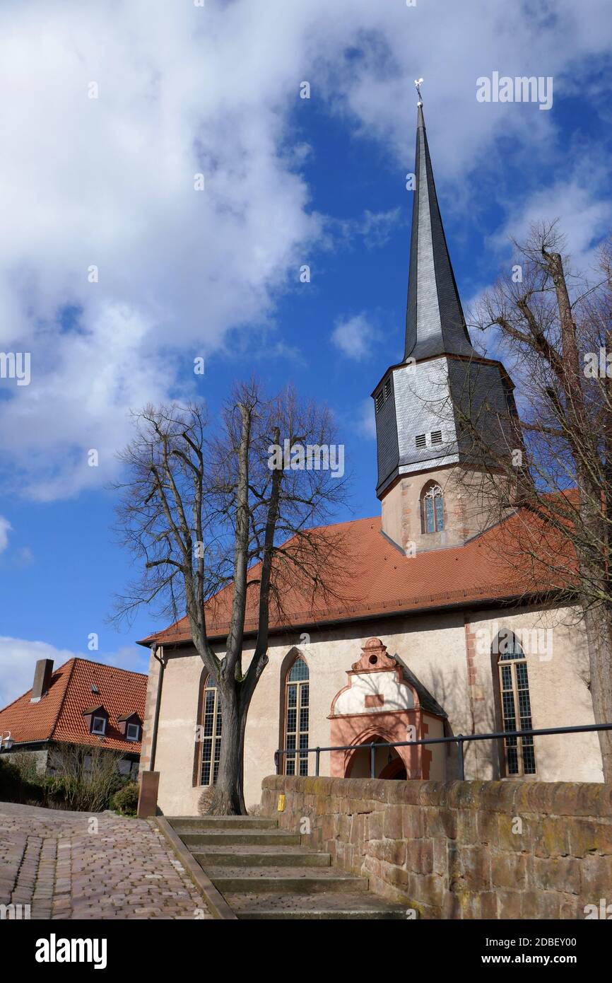 Gothic town church in Schlitz Hessen Stock Photo - Alamy