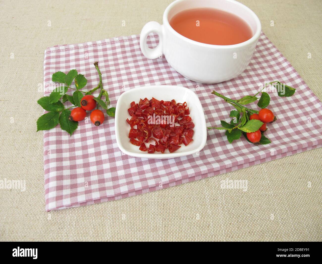 Red rose hip tea, fruit tea from rosehip peel Stock Photo - Alamy
