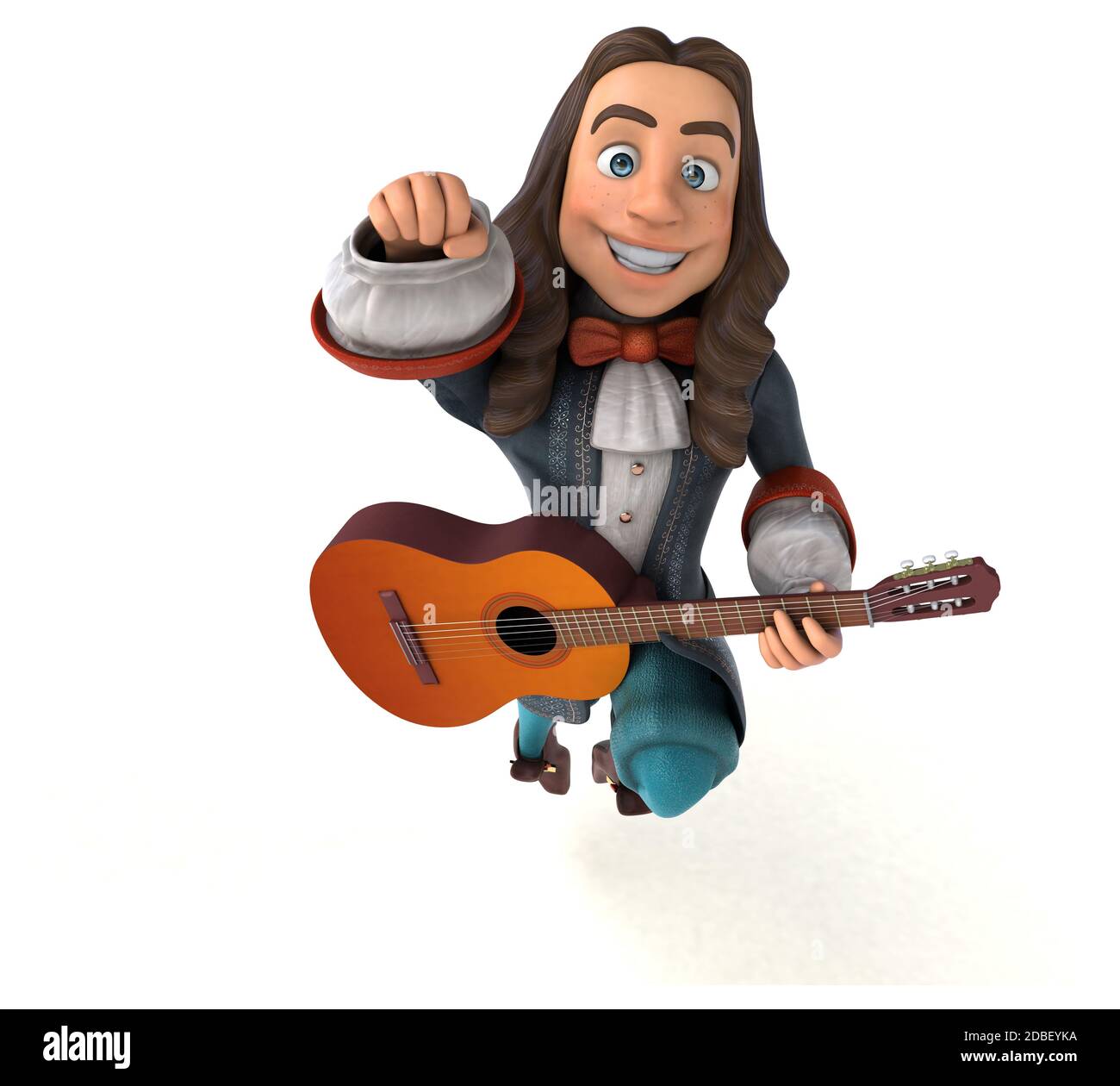 3D Illustration of a cartoon man in historical baroque costume Stock ...