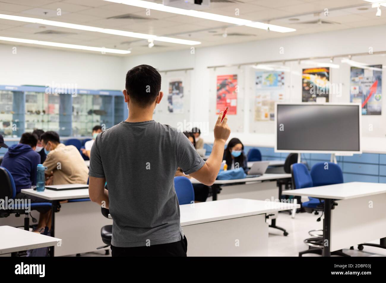 Teacher students classroom blurred hi-res stock photography and images ...