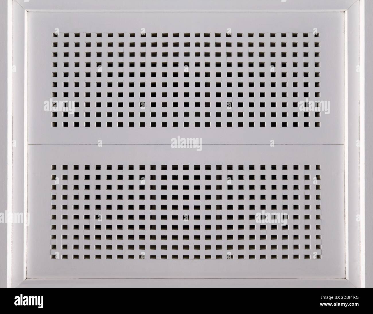 Frame with perforated grid made of wood Stock Photo - Alamy