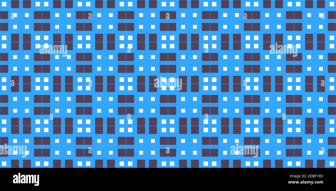 Blue Violet Cell Checks Background. Seamless Checkered Picnic ...