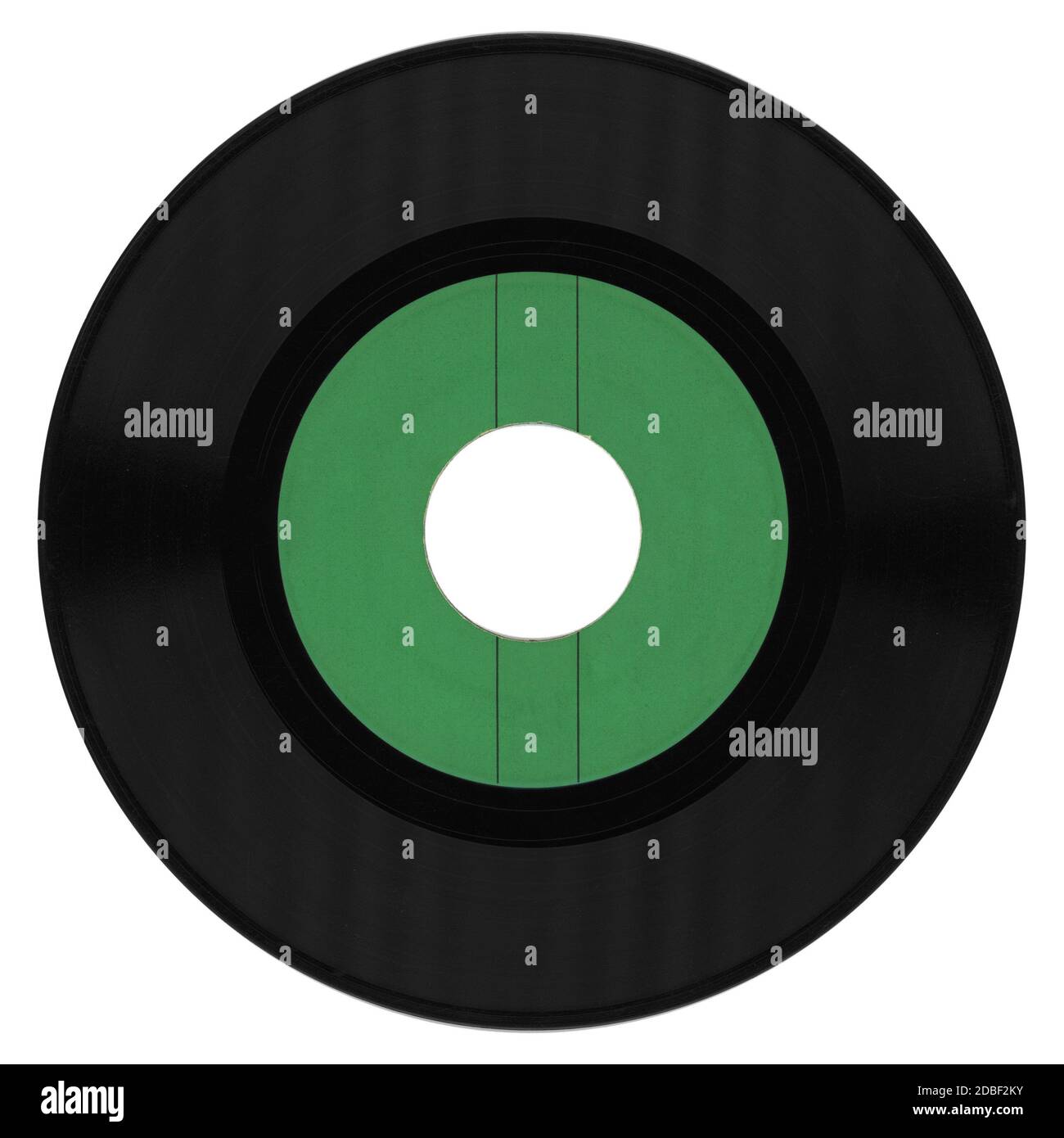 vinyl record vintage analog music recording medium with green label ...