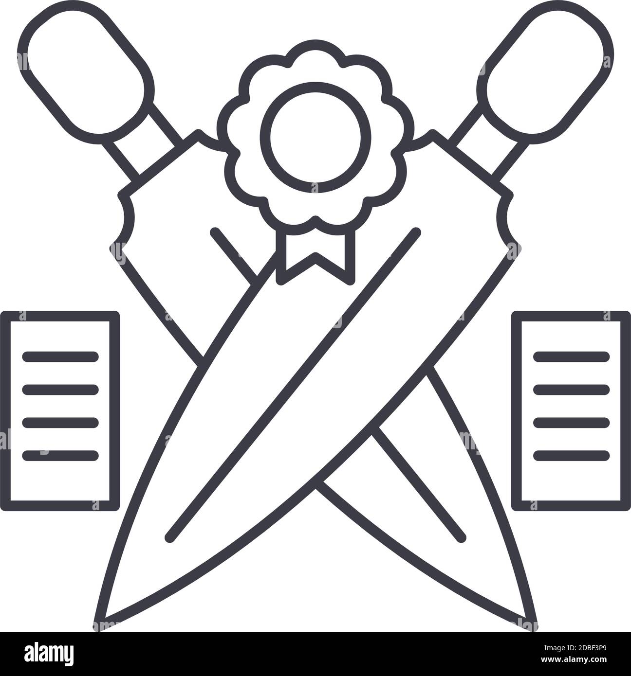 Commitment Icon Linear Isolated Illustration Thin Line Vector Web
