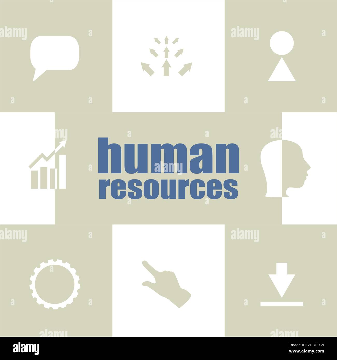 Management concept. human resources text . Infographic Elements ...