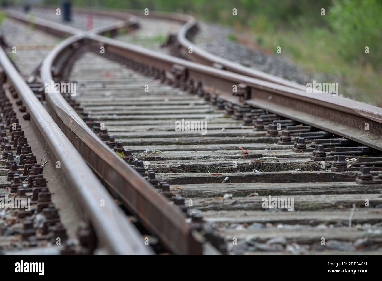 Old railway railroad rail tracks hi-res stock photography and images - Alamy