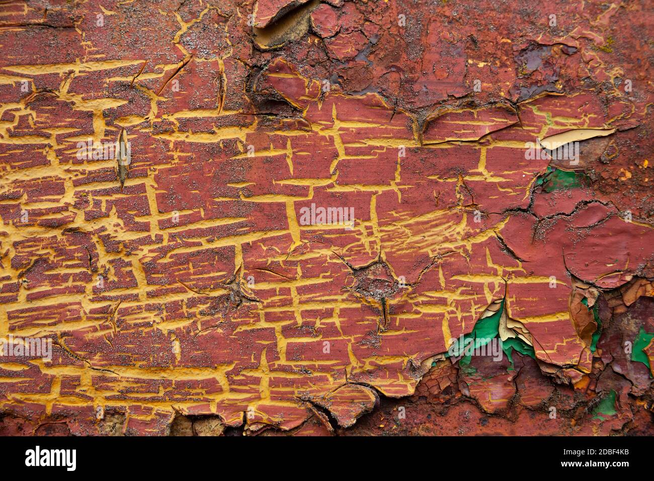 Different layers of paint and rust Stock Photo - Alamy