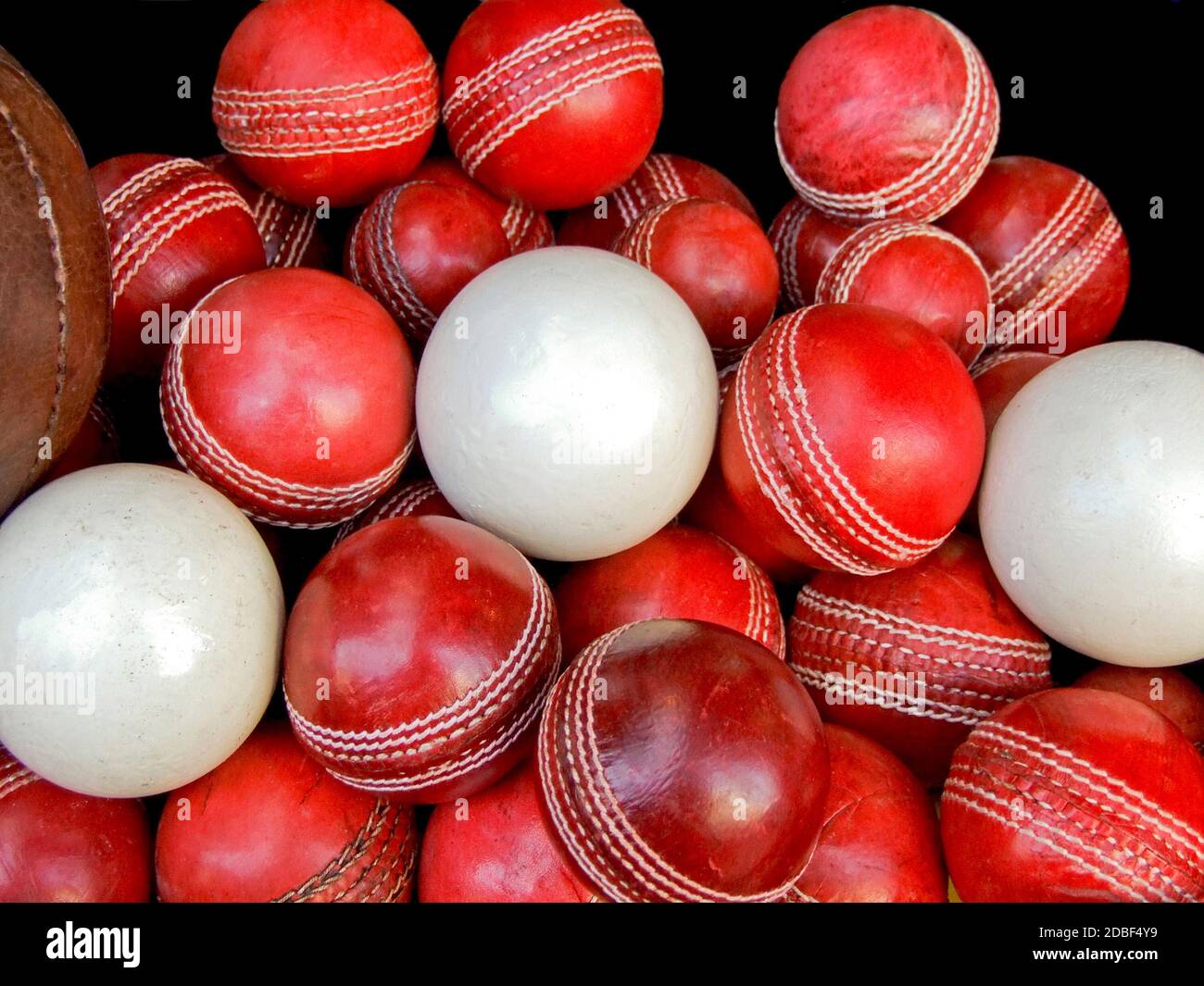 Vintage baseball balls made from real leather Stock Photo - Alamy