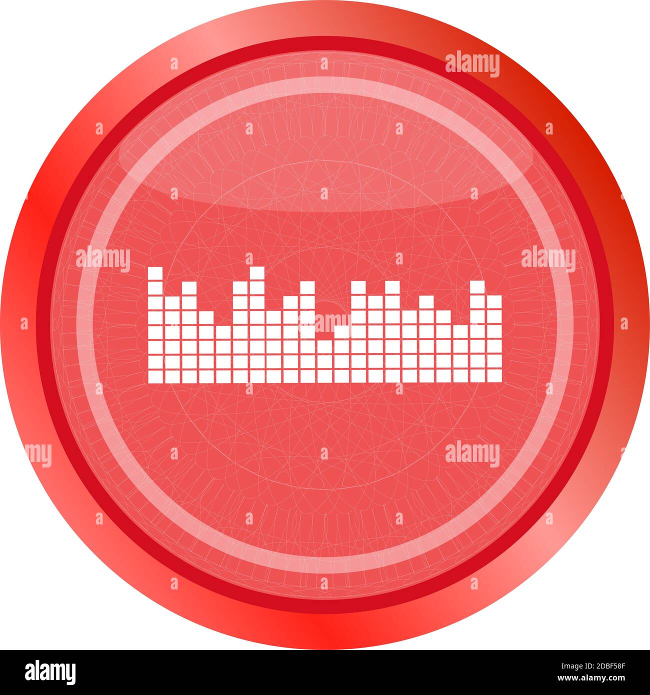 sound round web glossy icon . Trendy flat style sign isolated on white ...