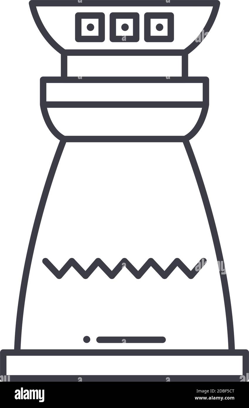 Column icon, linear isolated illustration, thin line vector, web design ...