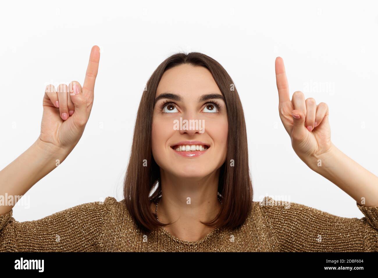 Hand two pointing fingers hi-res stock photography and images - Alamy