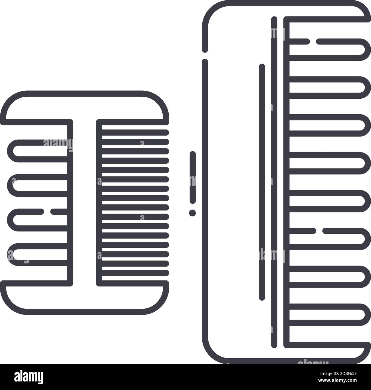 Comb icon, linear isolated illustration, thin line vector, web design ...