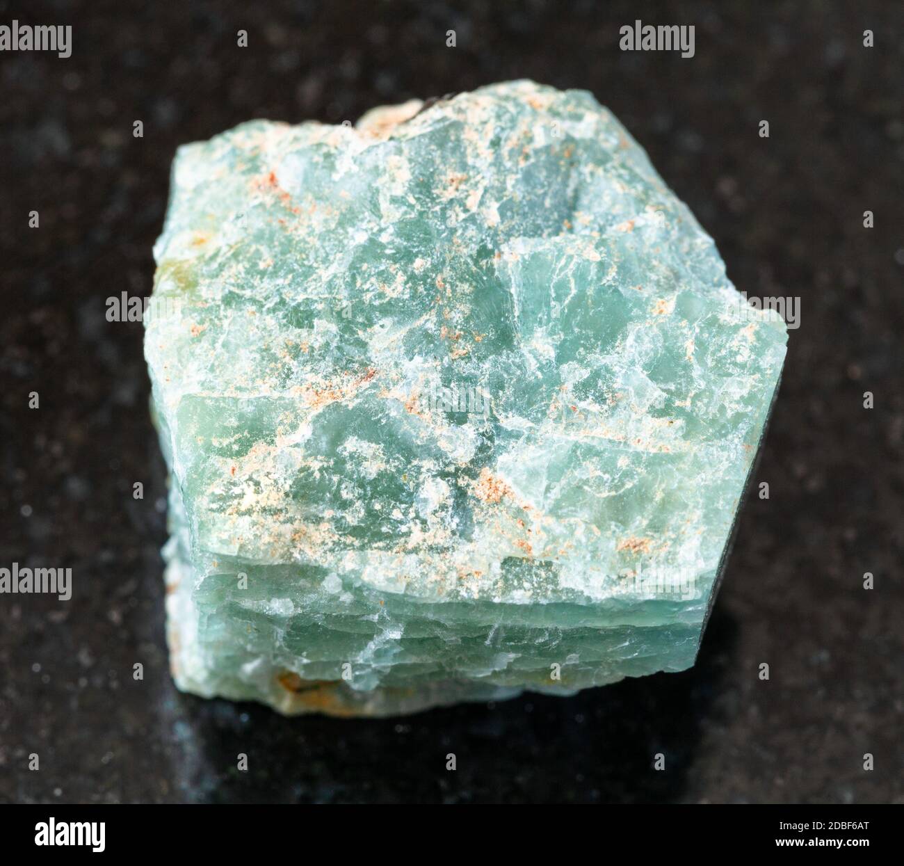 closeup of sample of natural mineral from geological collection - rough ...