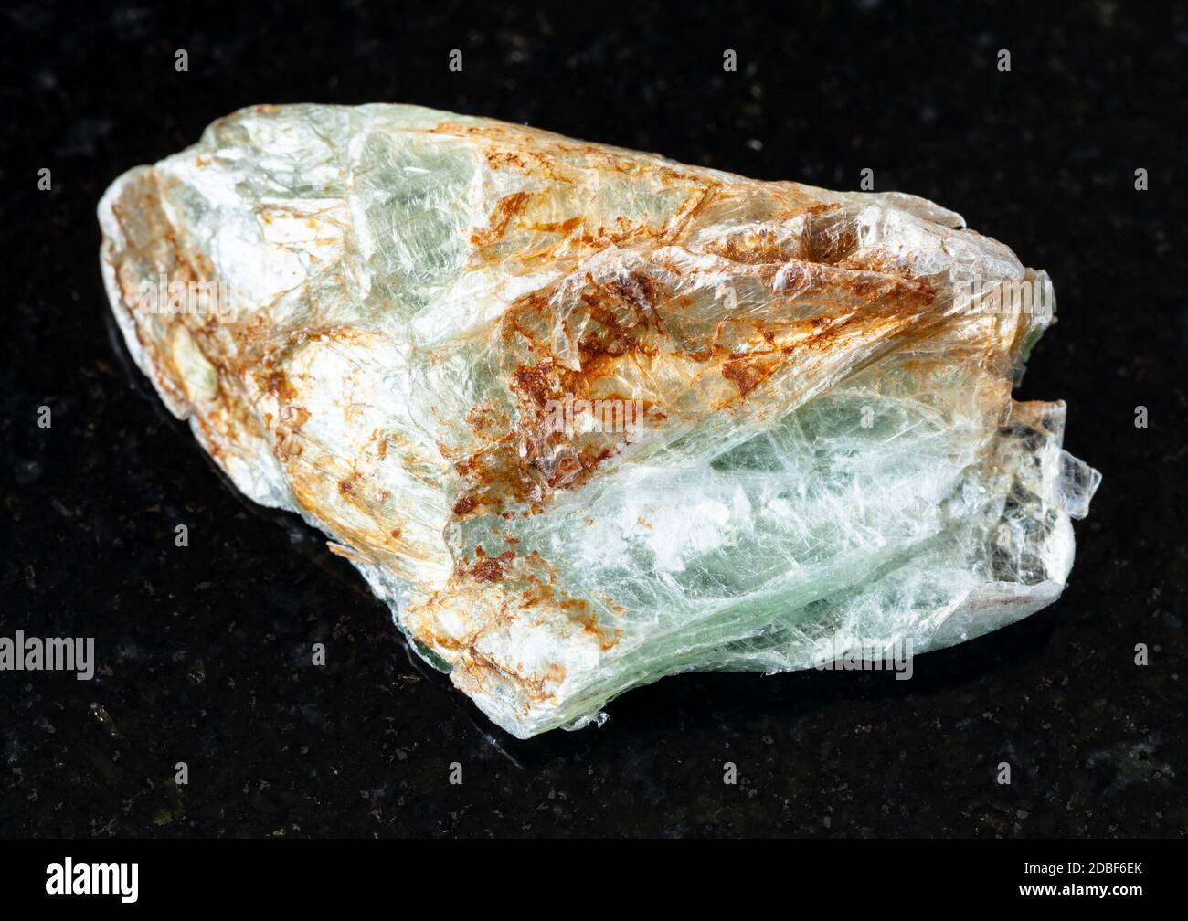 closeup of sample of natural mineral from geological collection - rough ...