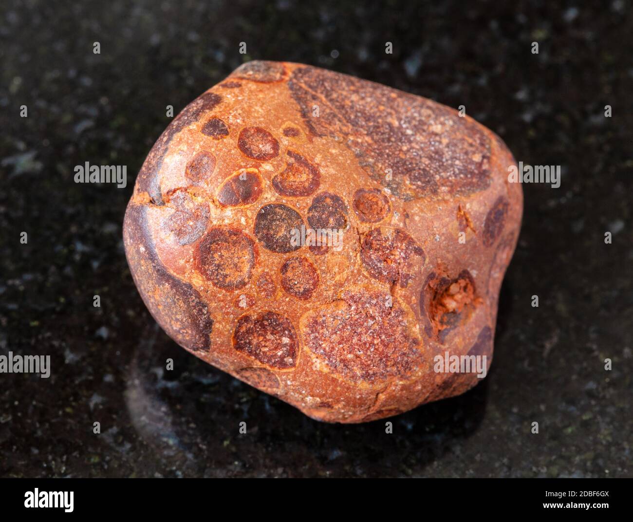 closeup of sample of natural mineral from geological collection ...