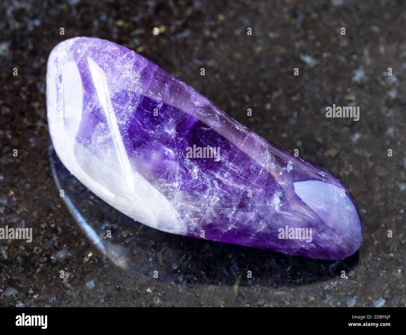 closeup of sample of natural mineral from geological collection ...