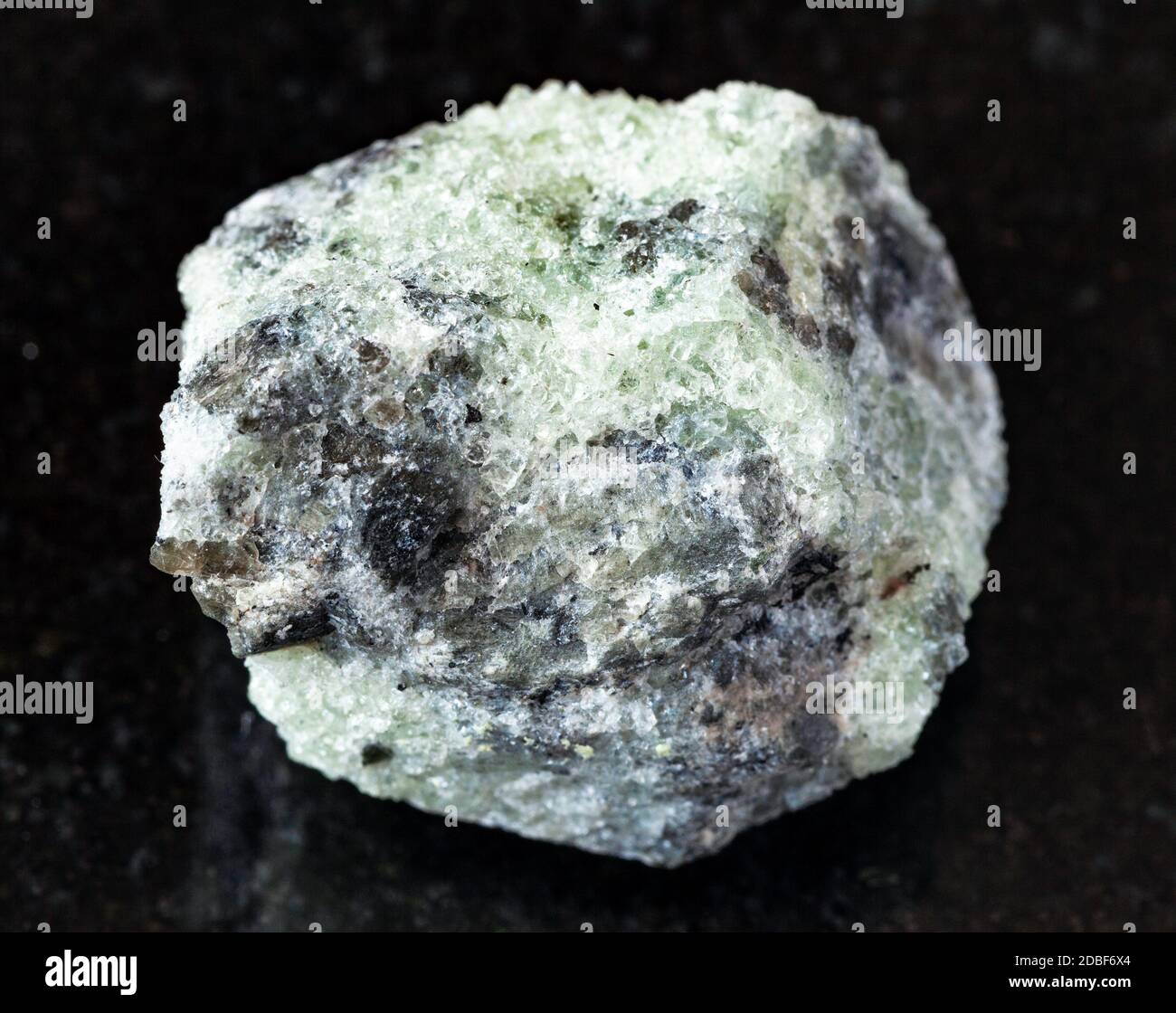 closeup of sample of natural mineral from geological collection ...